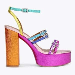 Kurt Geiger | Shoes | Ultra Rare Kurt Geiger London Pierra Platform Rainbow Metallic Heel | Poshmark